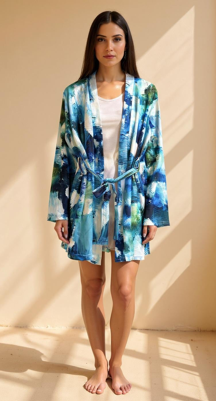 Ocean blue robe – Onfleekstuff